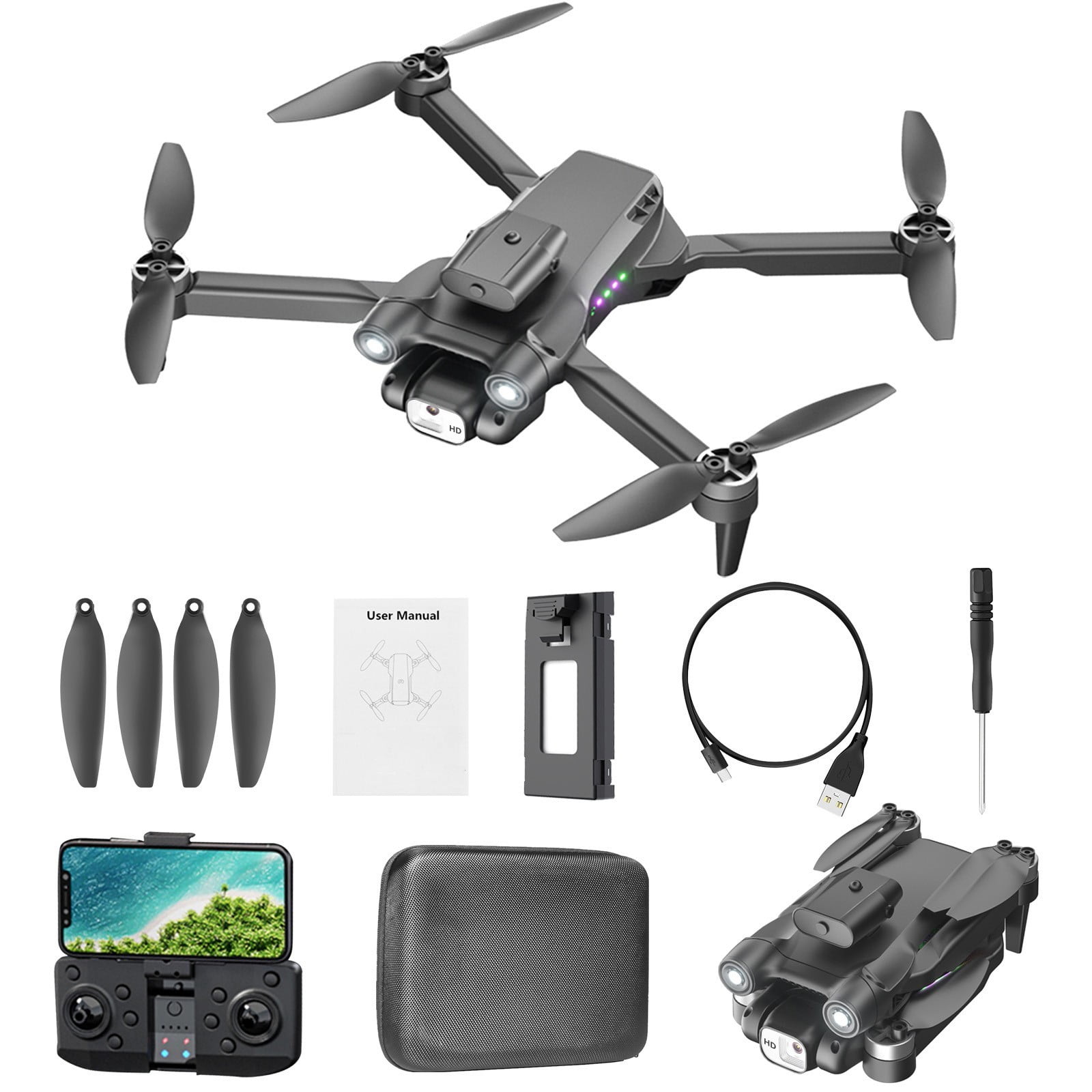ESULOMP Drone with 4K Camera for Adults,RC Quadcopter with Auto Return ...