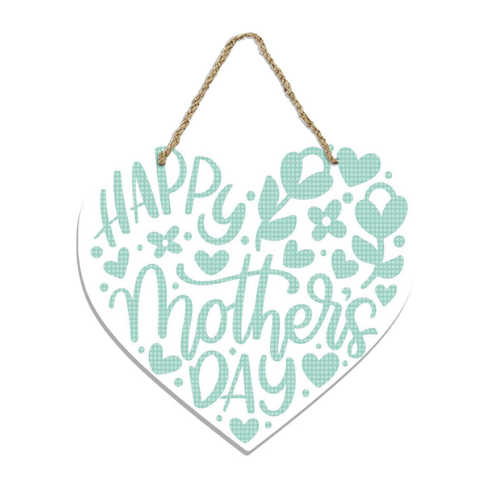 ESULOMP Front Door Welcome Sign - Creative Heart-Shaped Happy Mother'S ...
