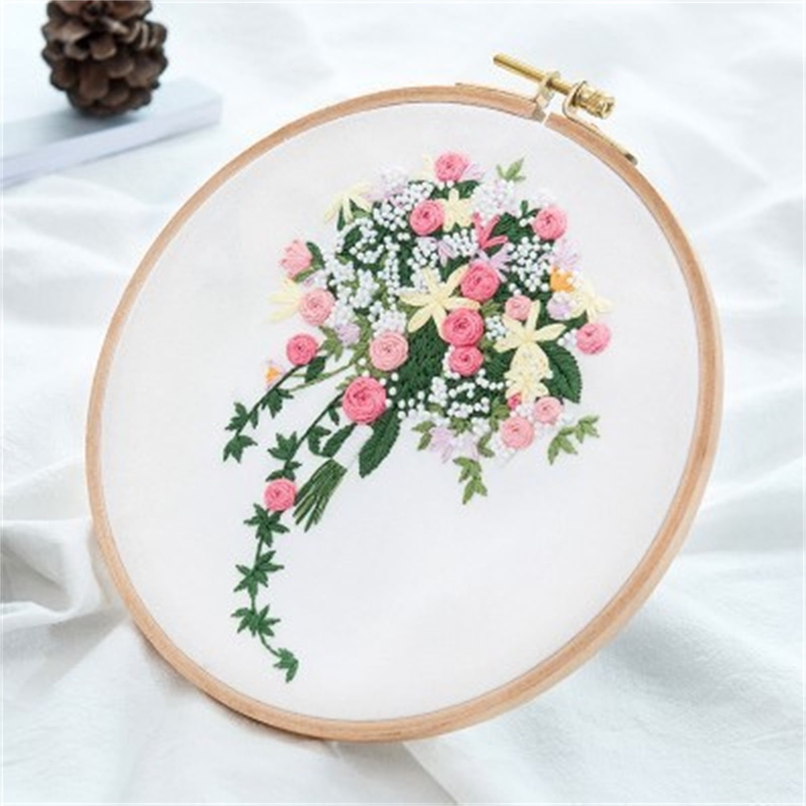 ESULOMP Full Range of Embroidery Stitch Stamped Embroidery Cloth with ...