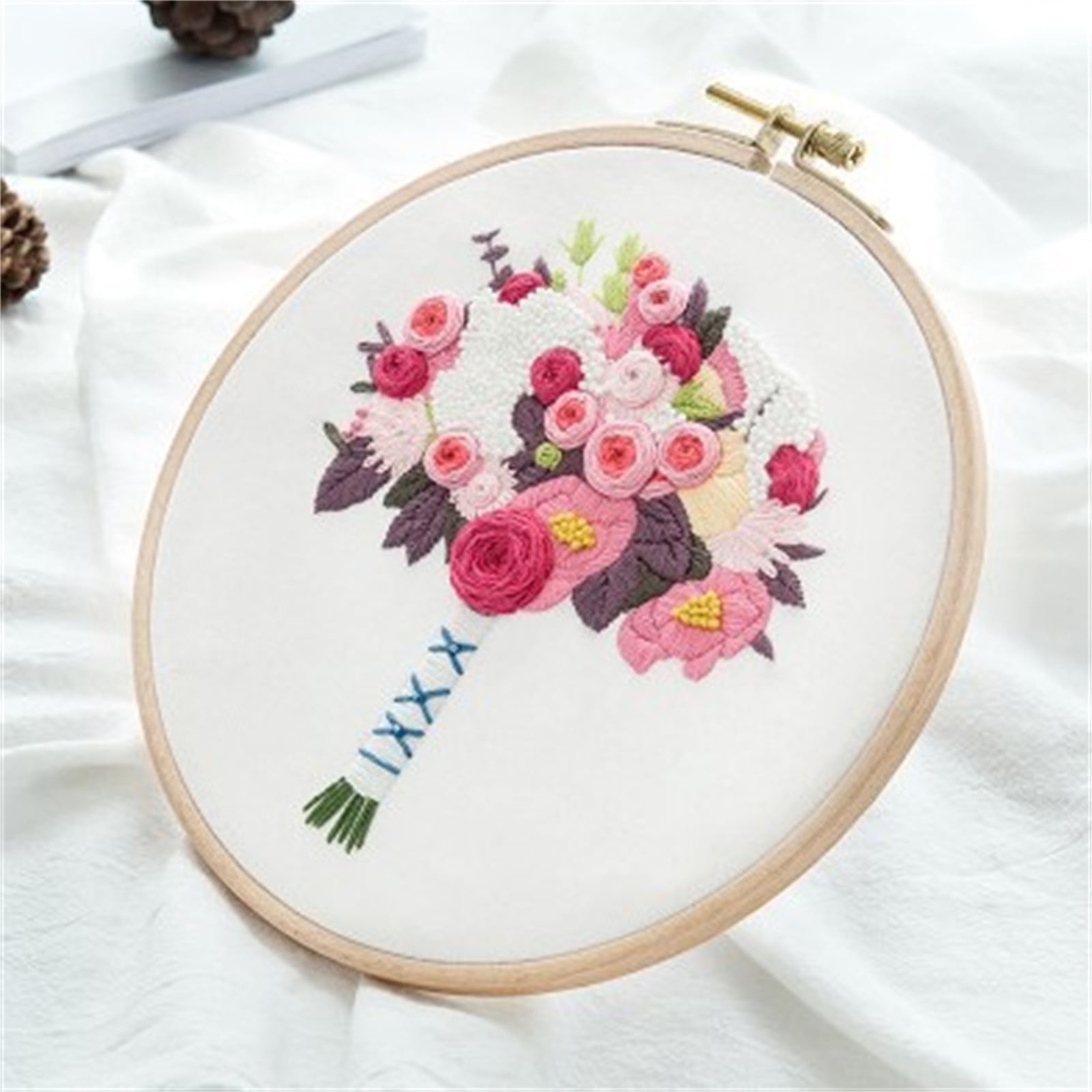 ESULOMP Full Range of Embroidery Stitch Stamped Embroidery Cloth with ...