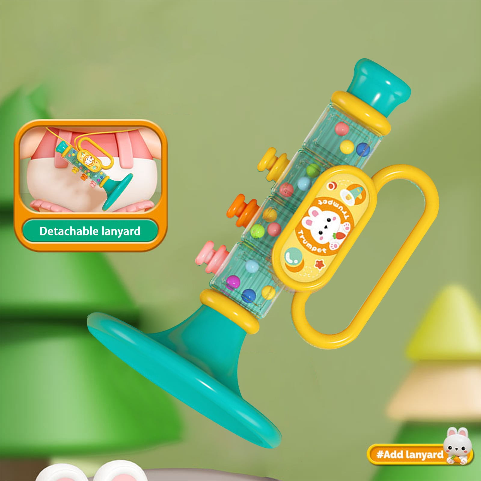 ESULOMP Kids Musical Instruments, Children's Cute Trumpets , Toy ...