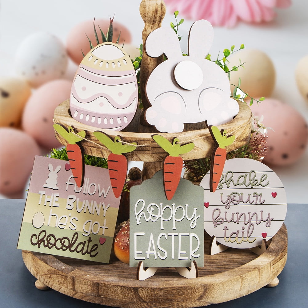 ESULOMP Large Tray Set Of 12 Decorative Easter Home Furnishings (Flat ...