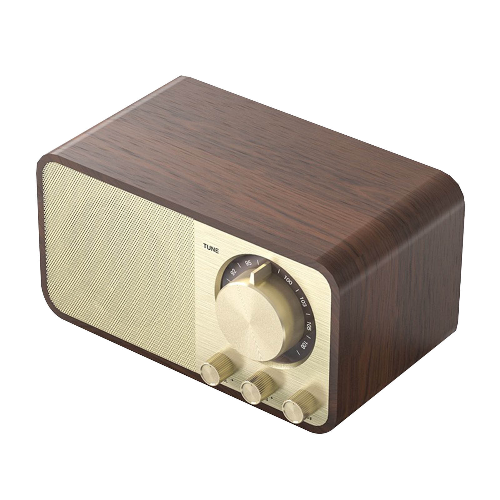 ESULOMP Retro Bluetooth Speaker Wooden Bluetooth Audio Subwoofer Stereo ...