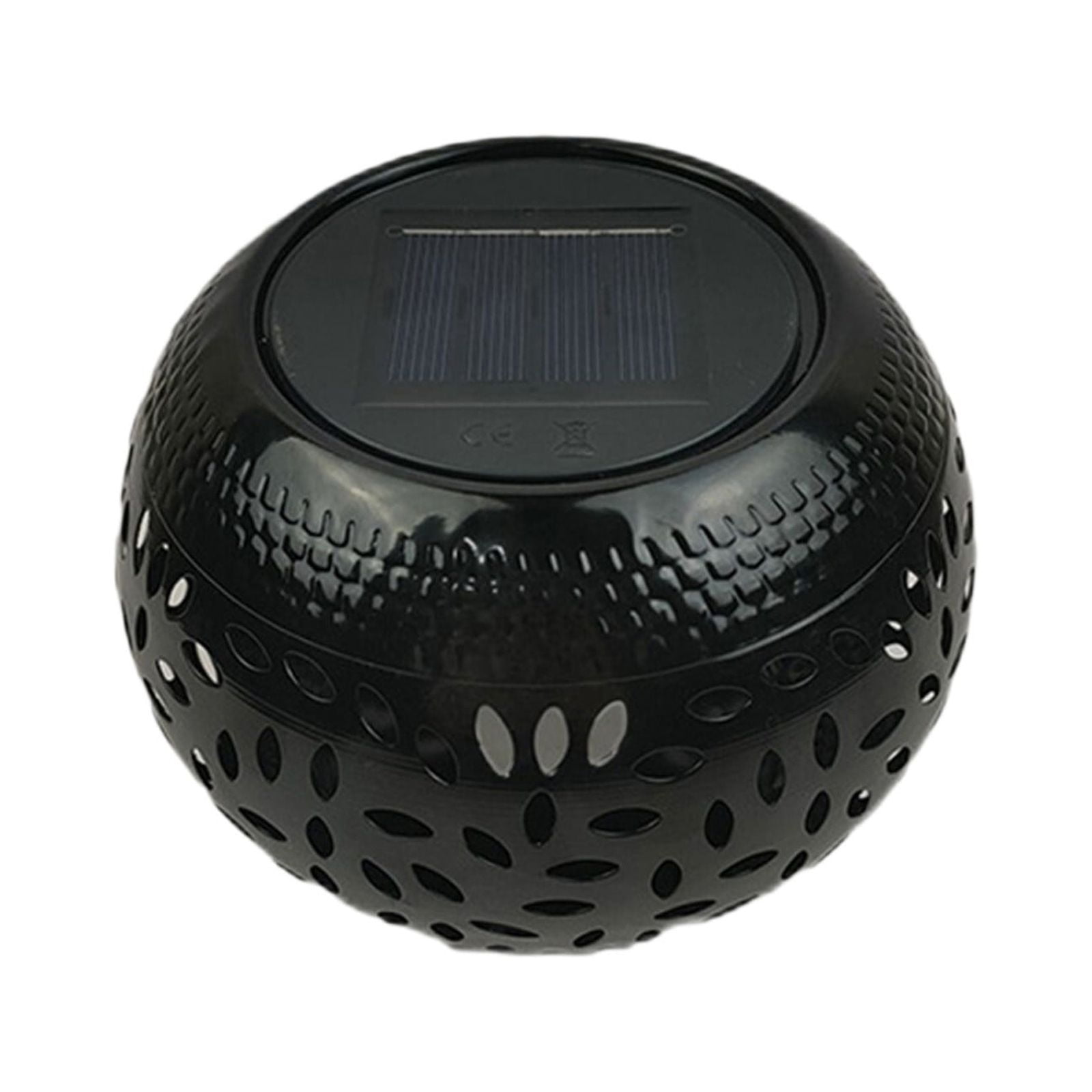 ESULOMP Solar Outdoor Table Lantern Flickering Flame Light Round Pot ...
