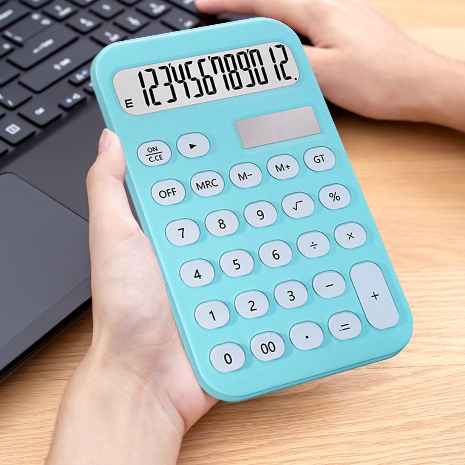 ESULOMP Standard Function Basic Calculator, Digits Desktop Calculator with Large LCD Display and ...