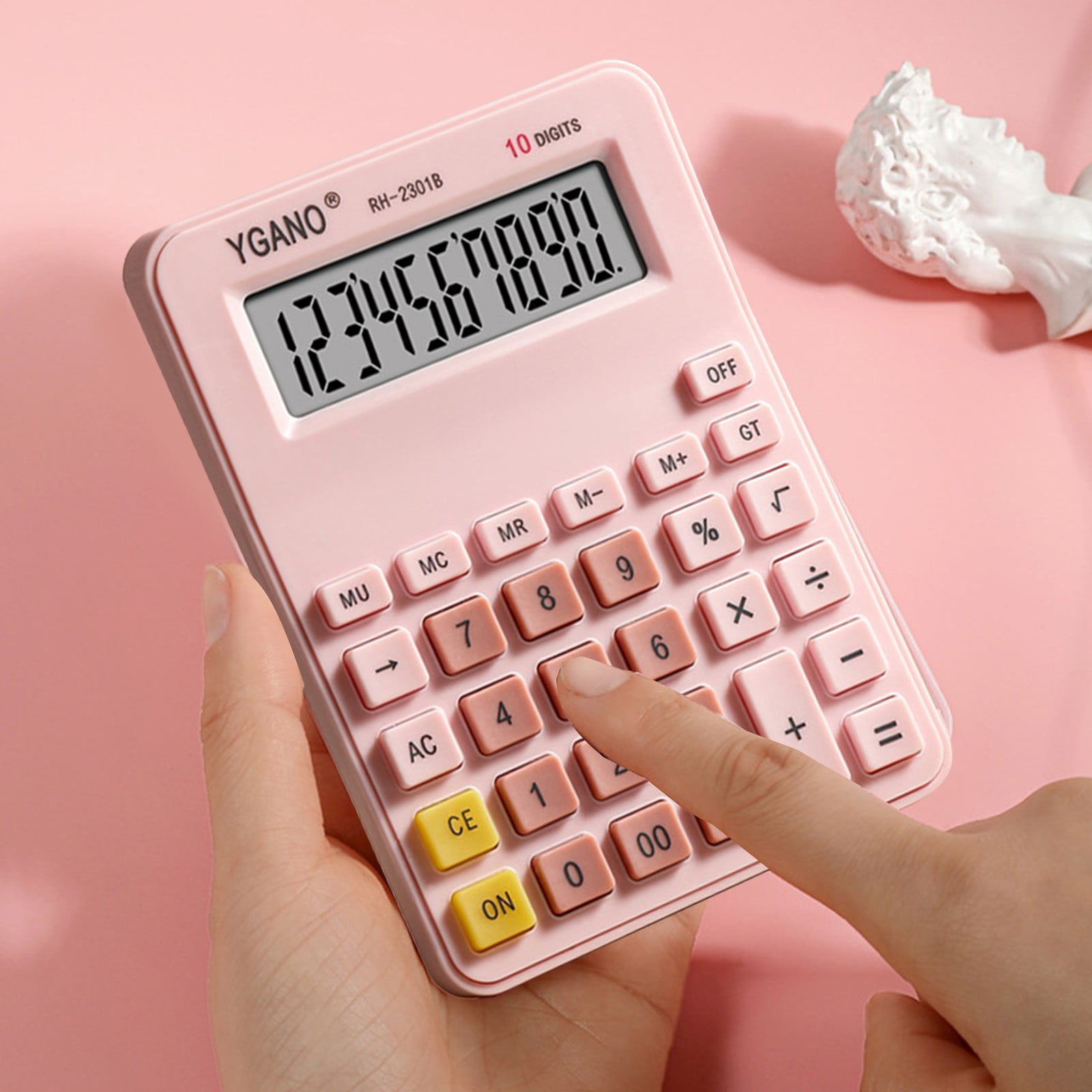 ESULOMP Standard Function Basic Calculator, Digits Desktop Calculator with Large LCD Display and ...