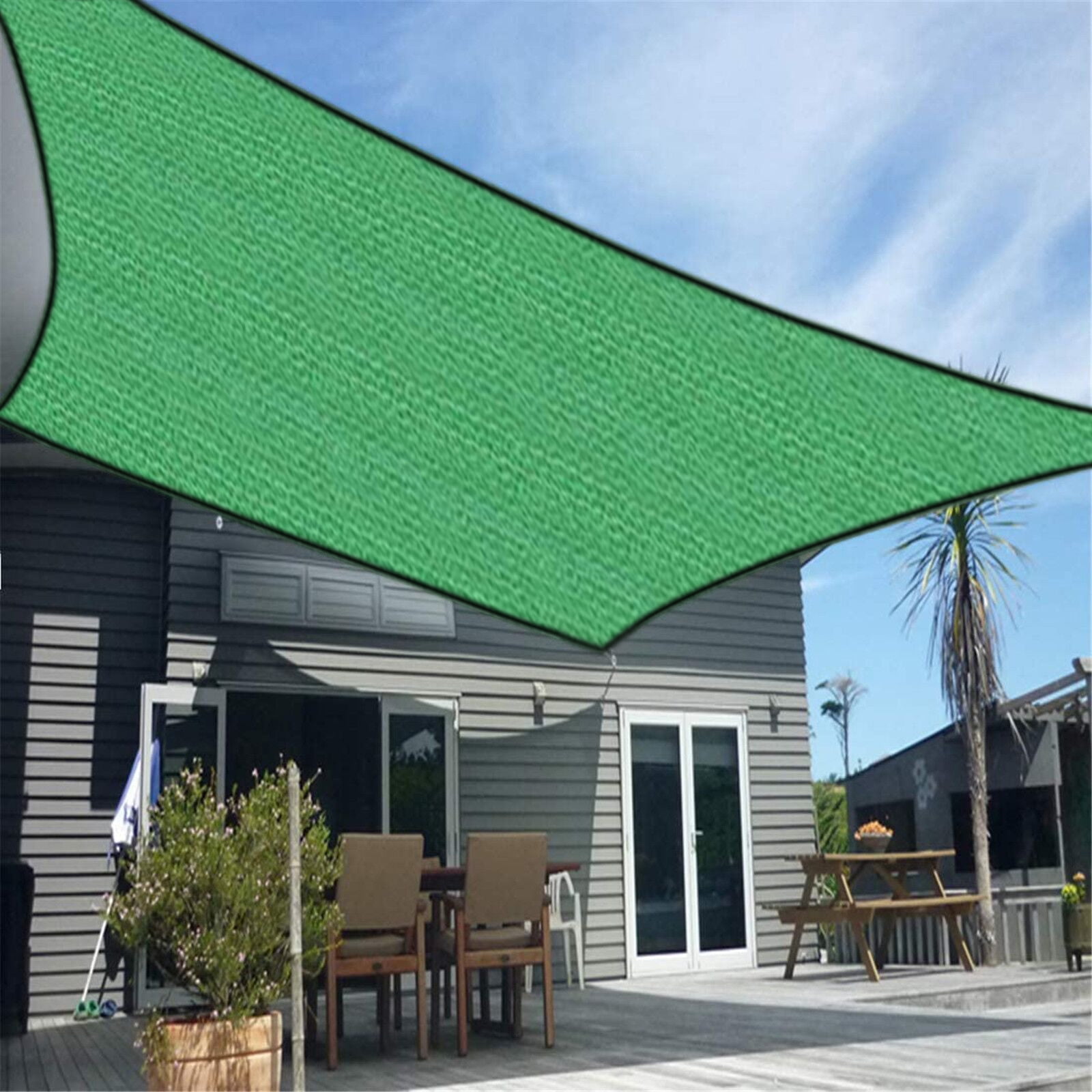 ESULOMP Sun Shade Sail Rectangle 13.1FT Waterproof Outdoor Garden Patio ...