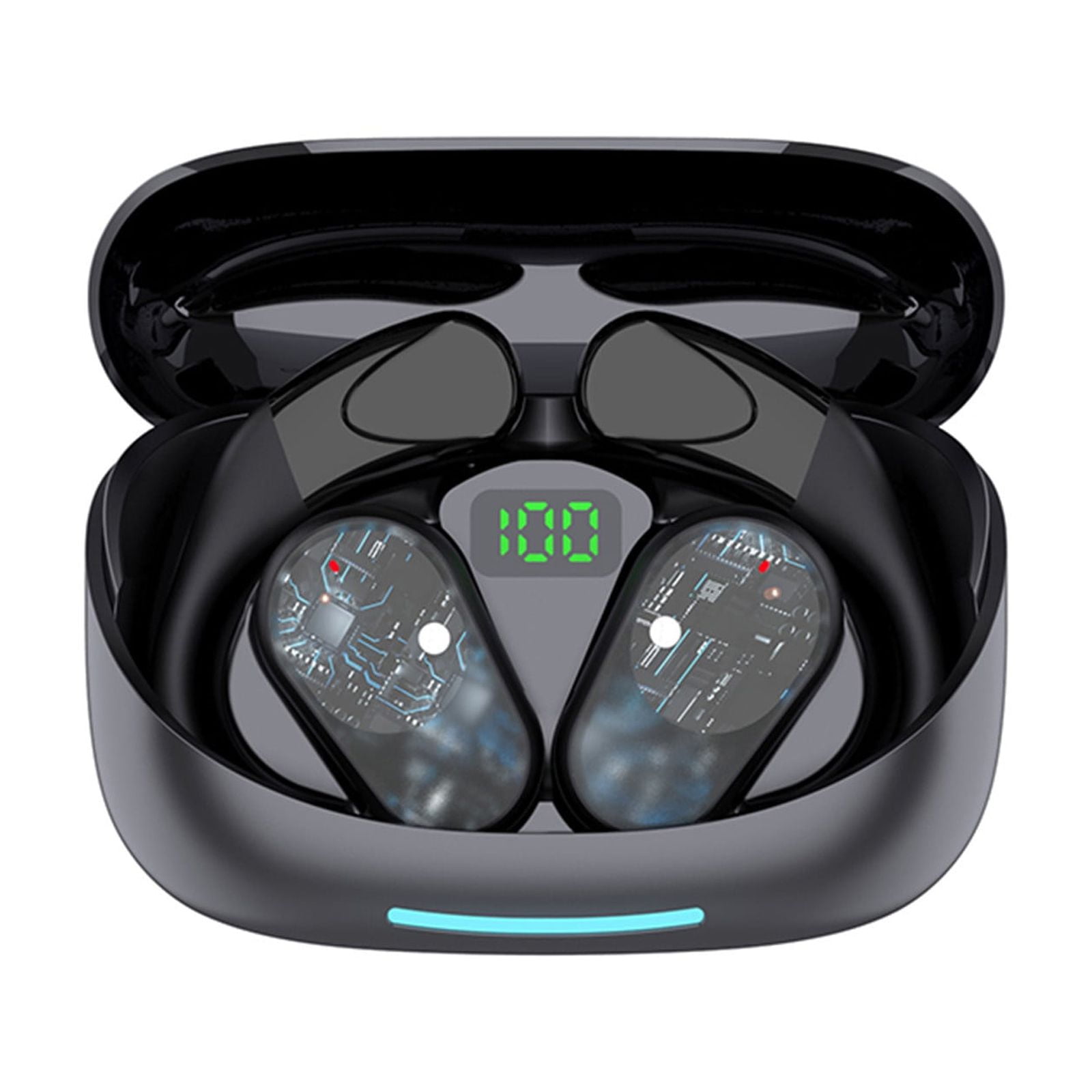 ESULOMP Wireless Bluetooth Earphones 5.3 Intelligent Digital Display ...