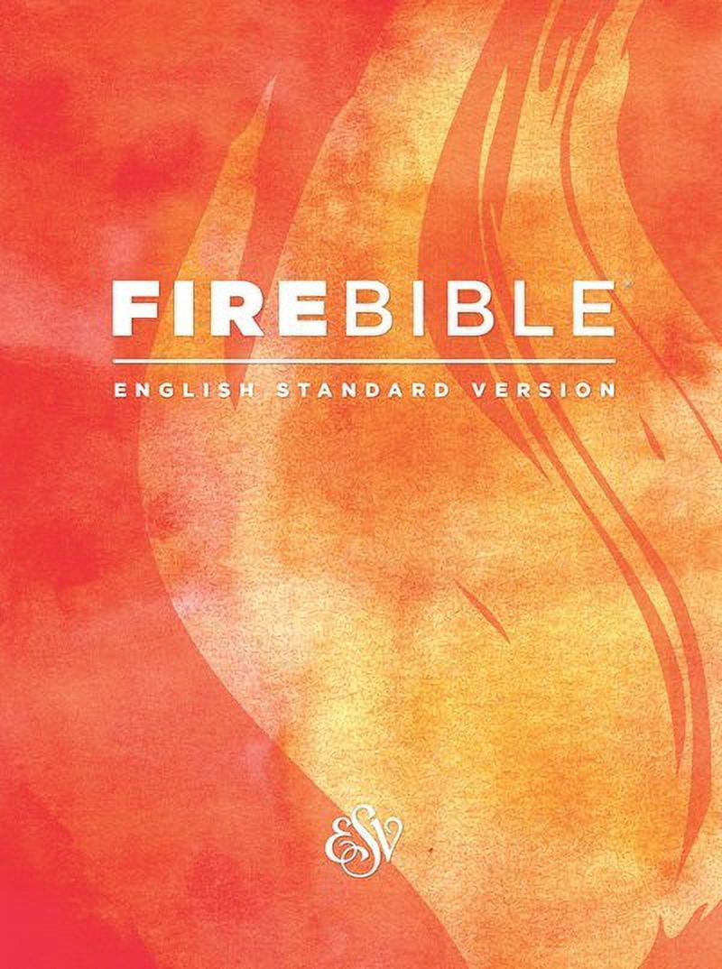 ESV Fire Bible-Black Genuine Leather - Walmart.com