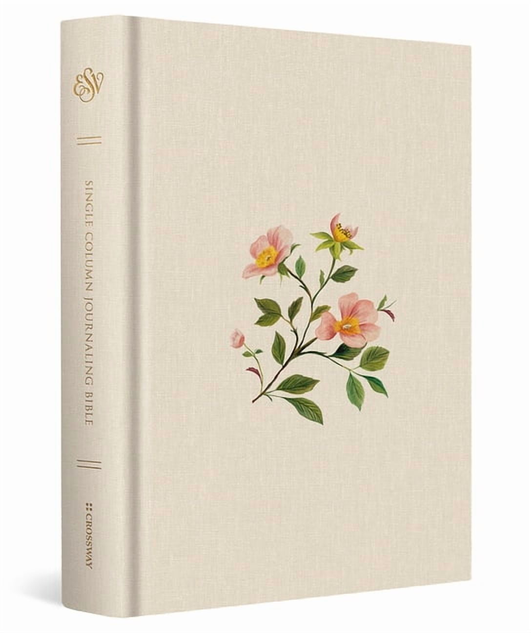 ESV Single Column Journaling Bible (Cloth Over Board, Rosehip Design ...