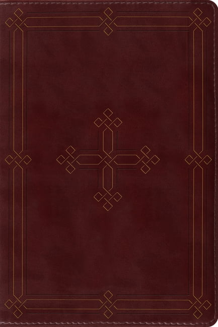 ESV Study Bible, Personal Size (TruTone, Crimson, Engraved Cross Design ...