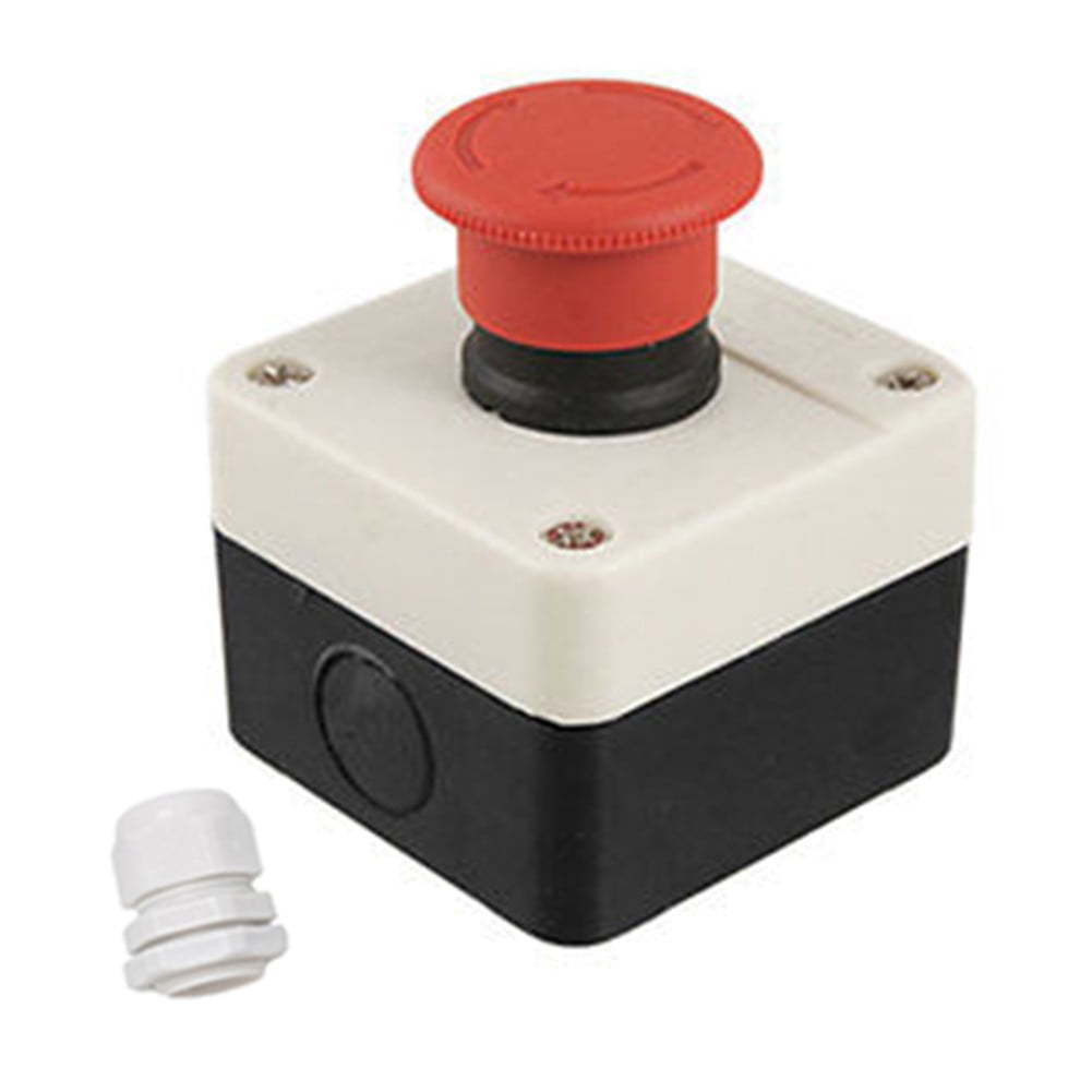 EStop Push Button Switch Station Red Mushroom Design 10A AC220V with ...