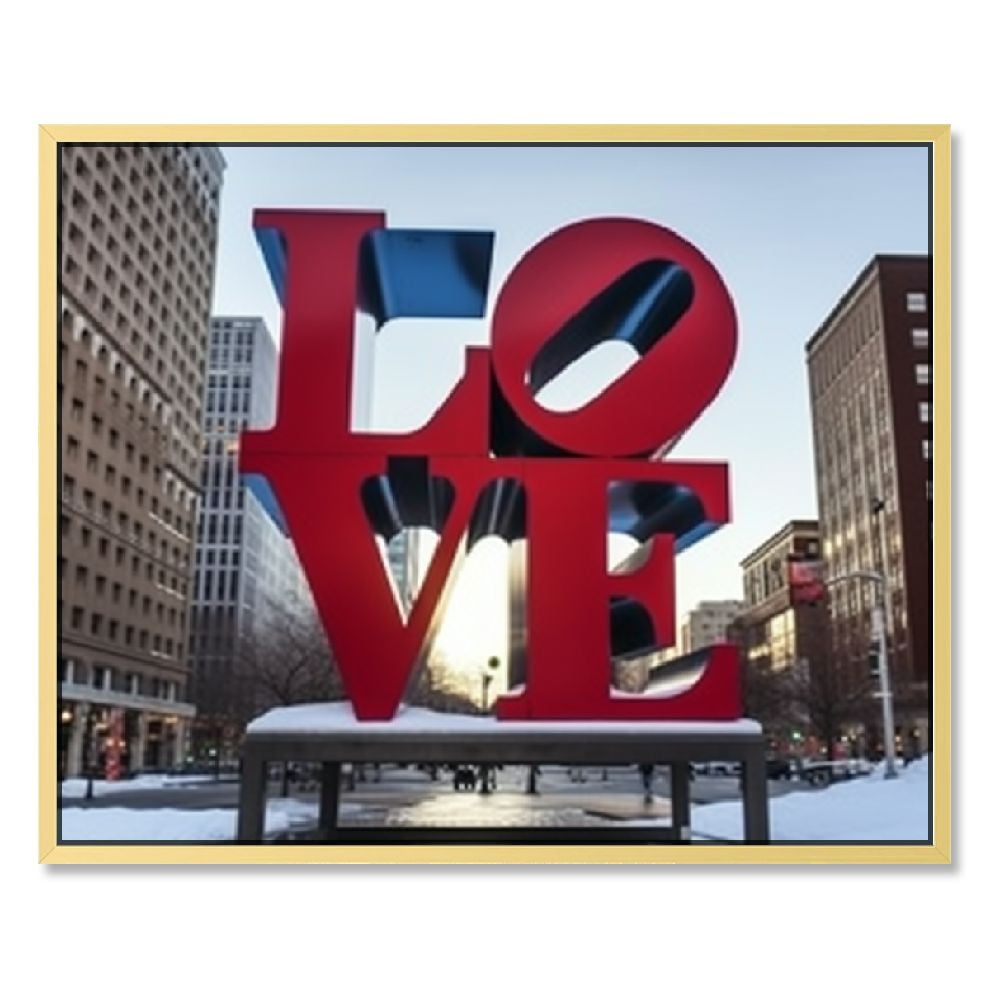 ESyem Posters Philadelphia Love Park, Black and White Vintage Photo ...