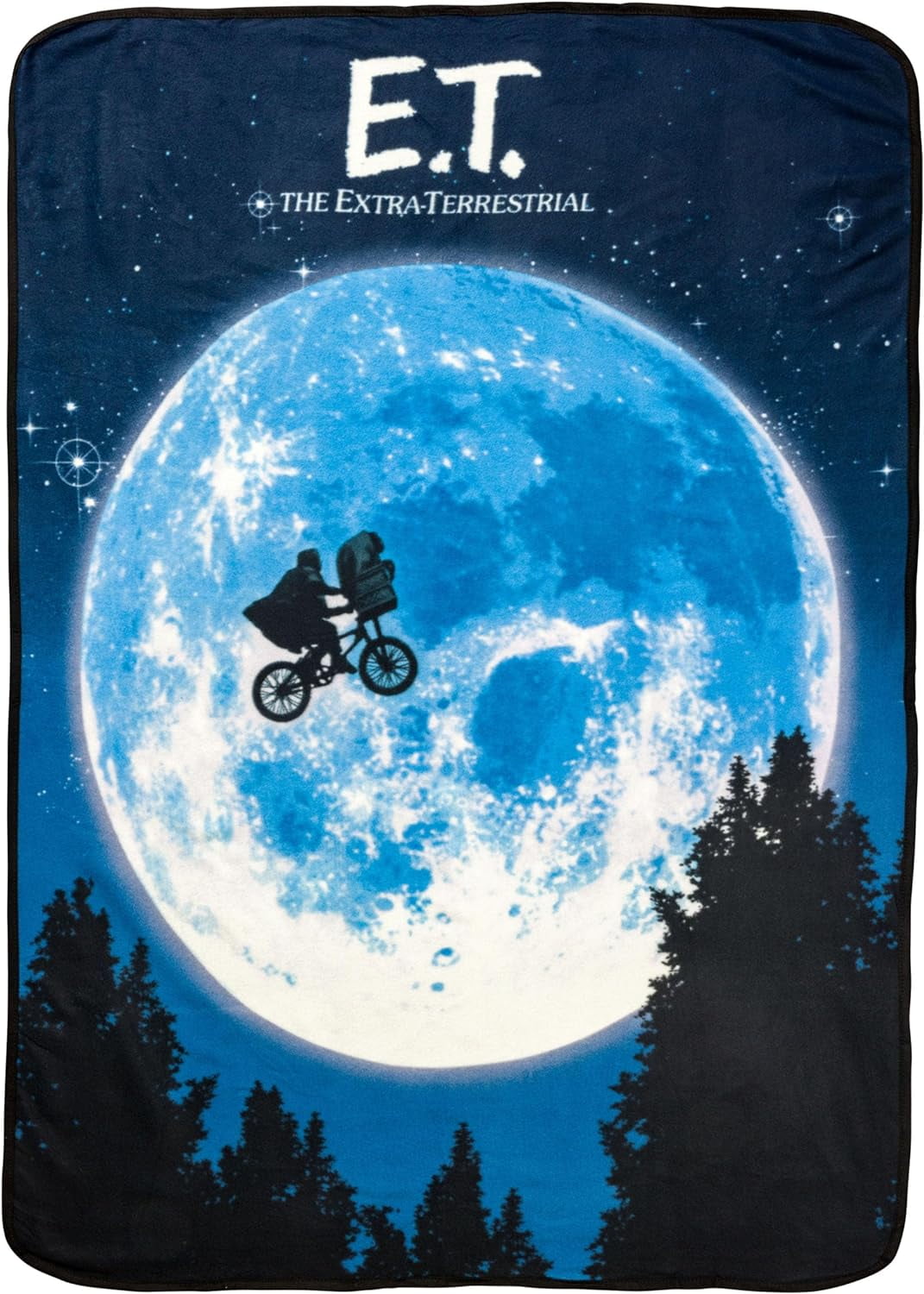 ET Moon Bicycle Poster 45" x 60" Fleece Throw - Walmart.com