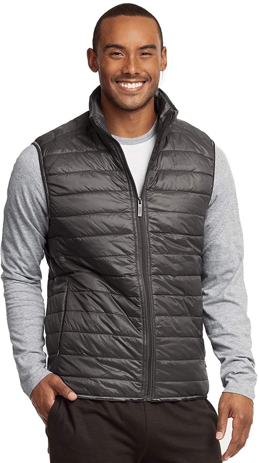 ET TU Men's Lightweight Puffer Vest L, Grey - Walmart.com