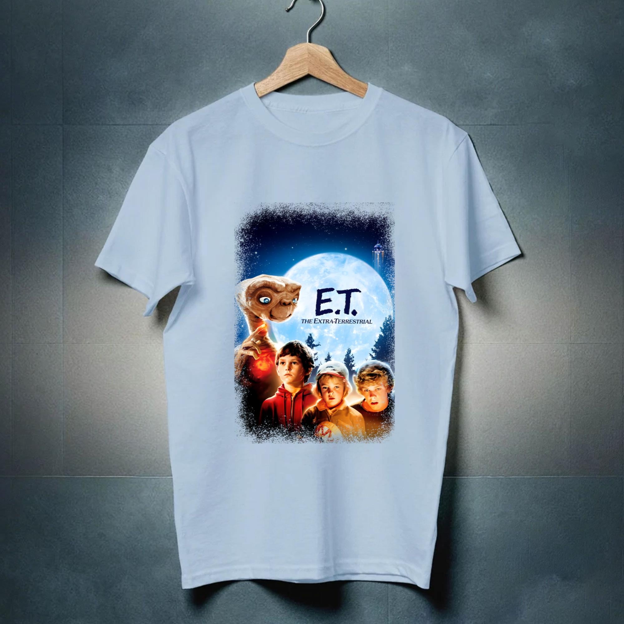 ET the Extra-Terrestrial (1982) Movie Poster Inspired T-Shirt Retro 80s Tee-TH55783 - Walmart.com