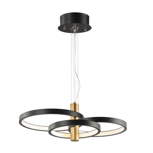 ET2 E24326-BKGLD 11.5 in. Hoopla LED Pendant Ceiling Light, Black ...