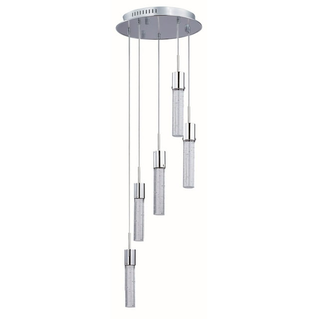 ET2 E22775-91PC Fizz IV LED Polished Chrome LED Pendant Ceiling Light ...