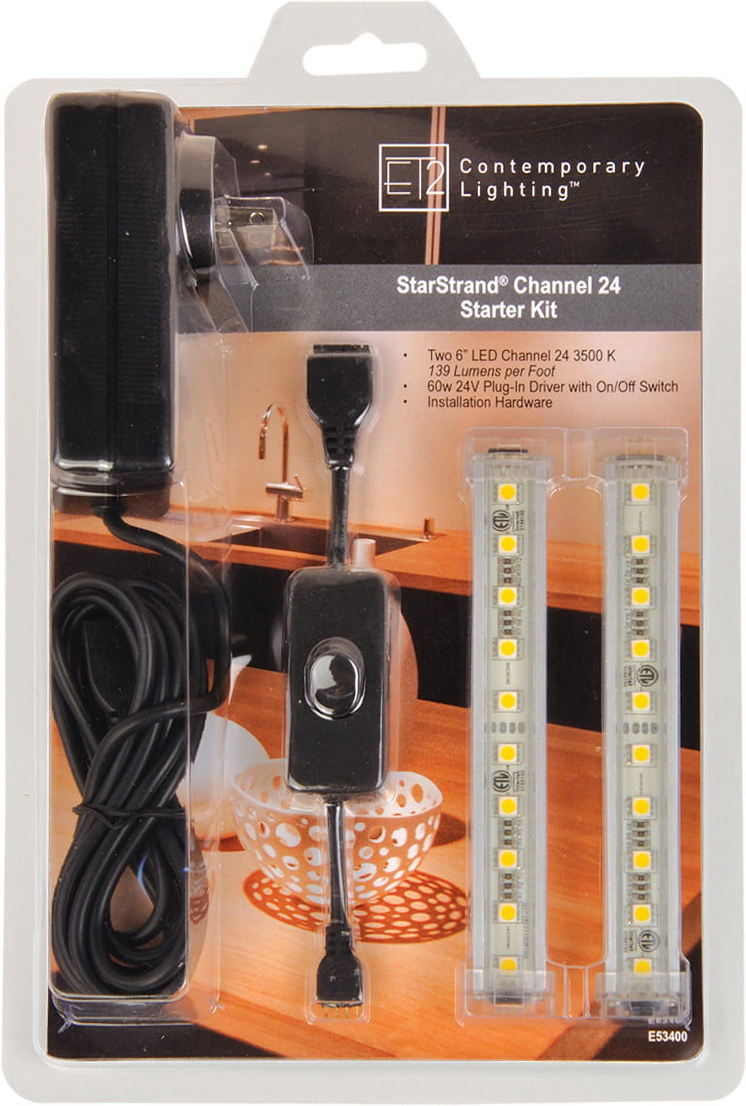 ET2 E53400 Starstrand Channel Star 24 Under Cabinet Led Tape Light Kit ...