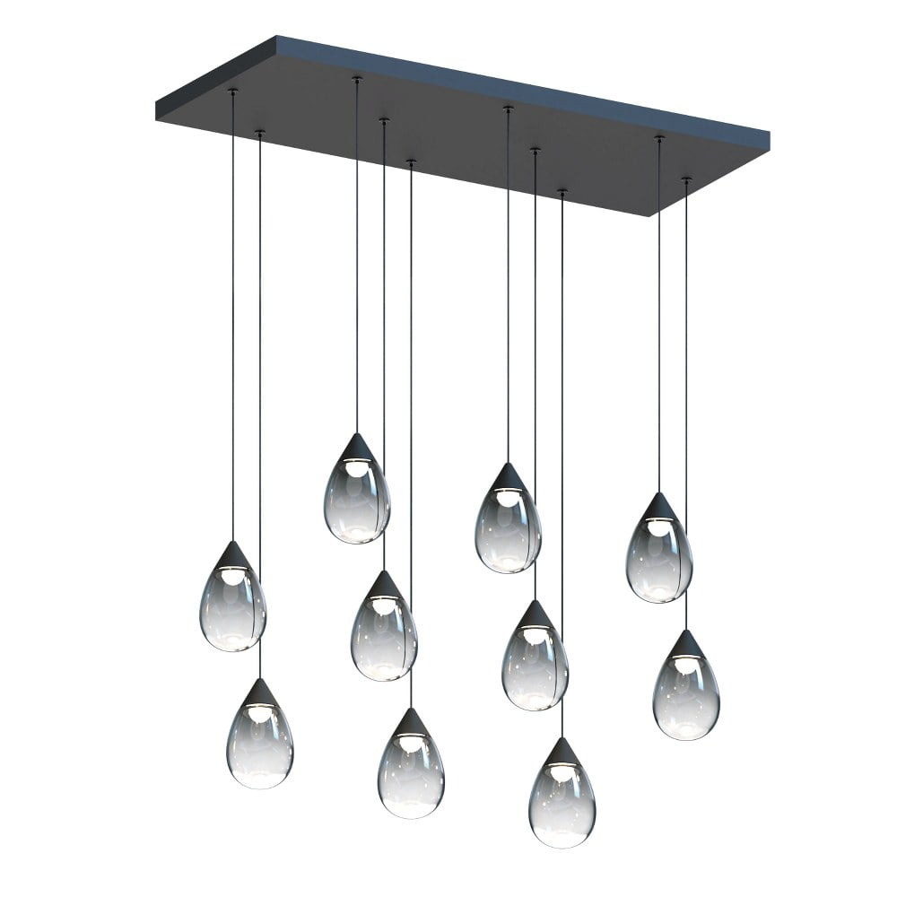 ET2 Lighting - Dewdrop - 80W 10 LED Linear Pendant-6.75 Inches Tall and 12.75 - Walmart.com