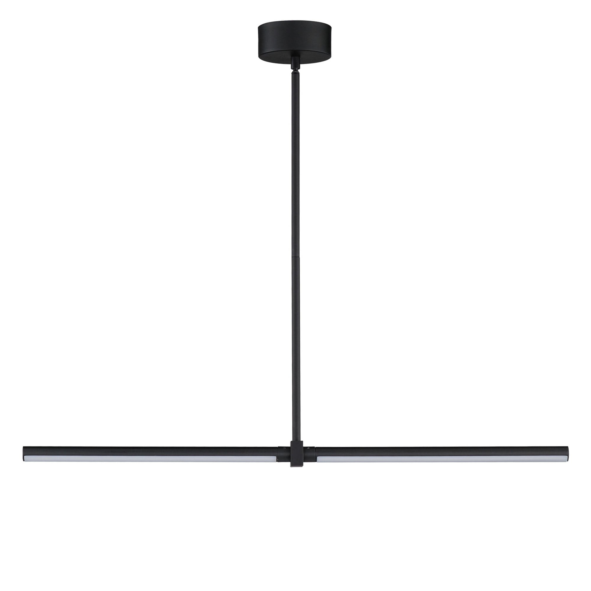 ET2 Lighting E21355-BK Dorian - 14W 2 LED Linear Pendant-1 Inches Tall and 1 Inches Wide Black ...