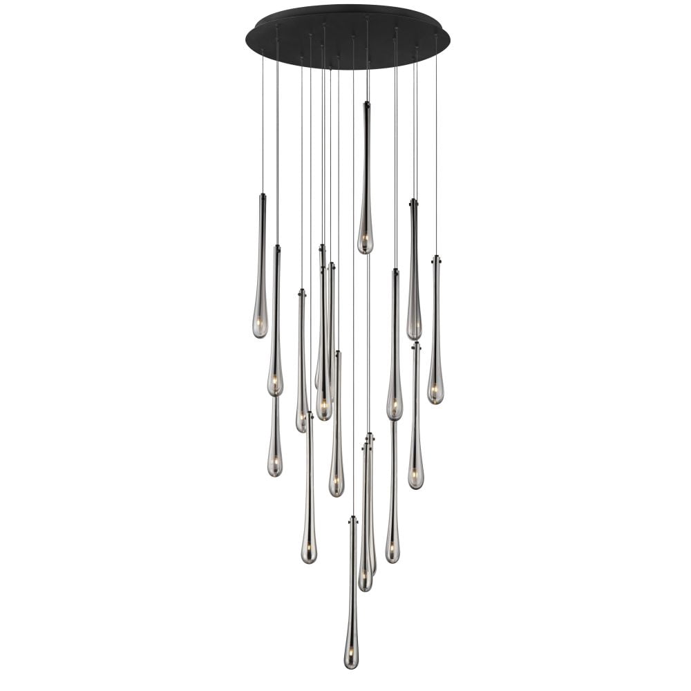 ET2 Lighting E24219-138BK Stillo - 27W 18 LED Pendant-18 Inches Tall ...