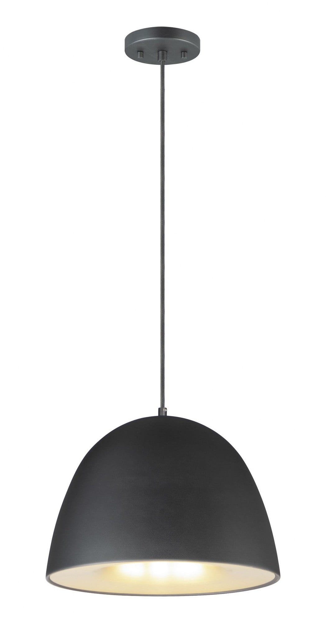 ET2 Lighting E24914-BKSBR 16 in. Fungo LED Pendant in Black & Satin Brass - Walmart.com
