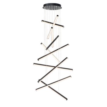 ET2 Lighting - Diaphane - 32.5 Inch 45W 9 LED Pendant-Black Finish ...