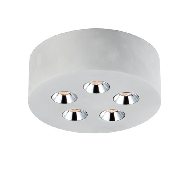 ET2 Lighting Peg 5-Light LED Flush Mount - Gray - Walmart.com