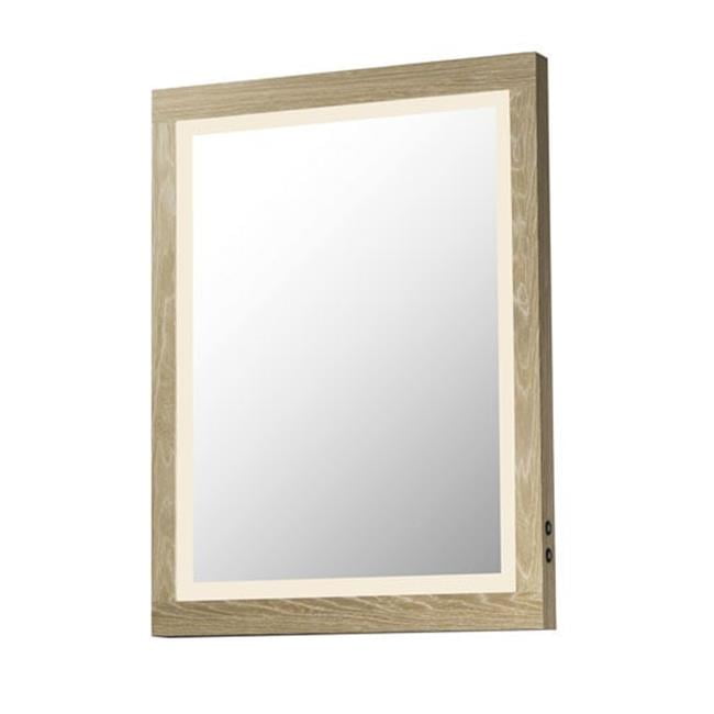 ET2 Lighting E42052-OK Sawyer 24 x 32 in. Framed LED Mirror - Oak ...