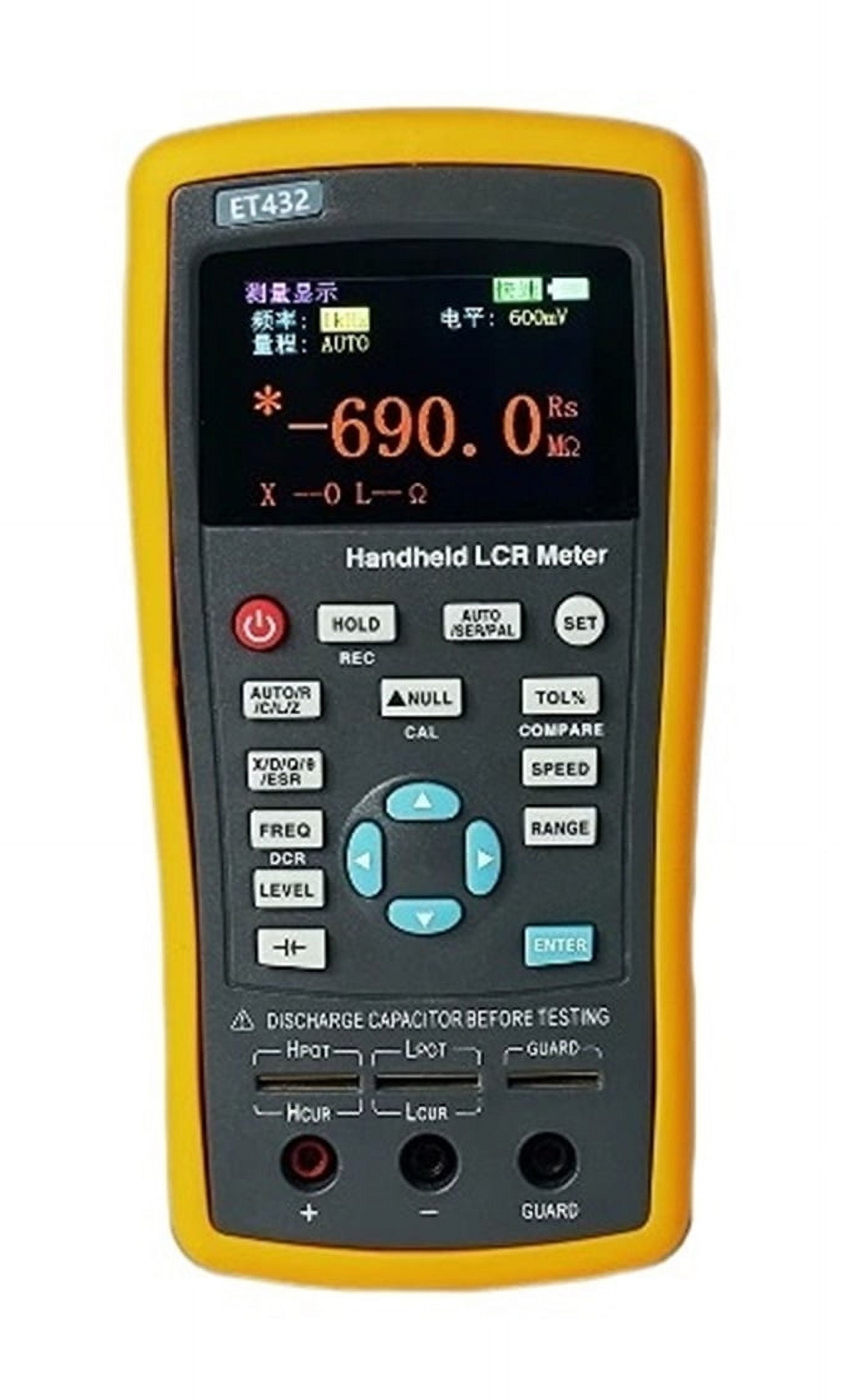 ET430 ET431 ET432 ET433 High Precision Multifunction Handheld LCR Digital Bridge Meter ...