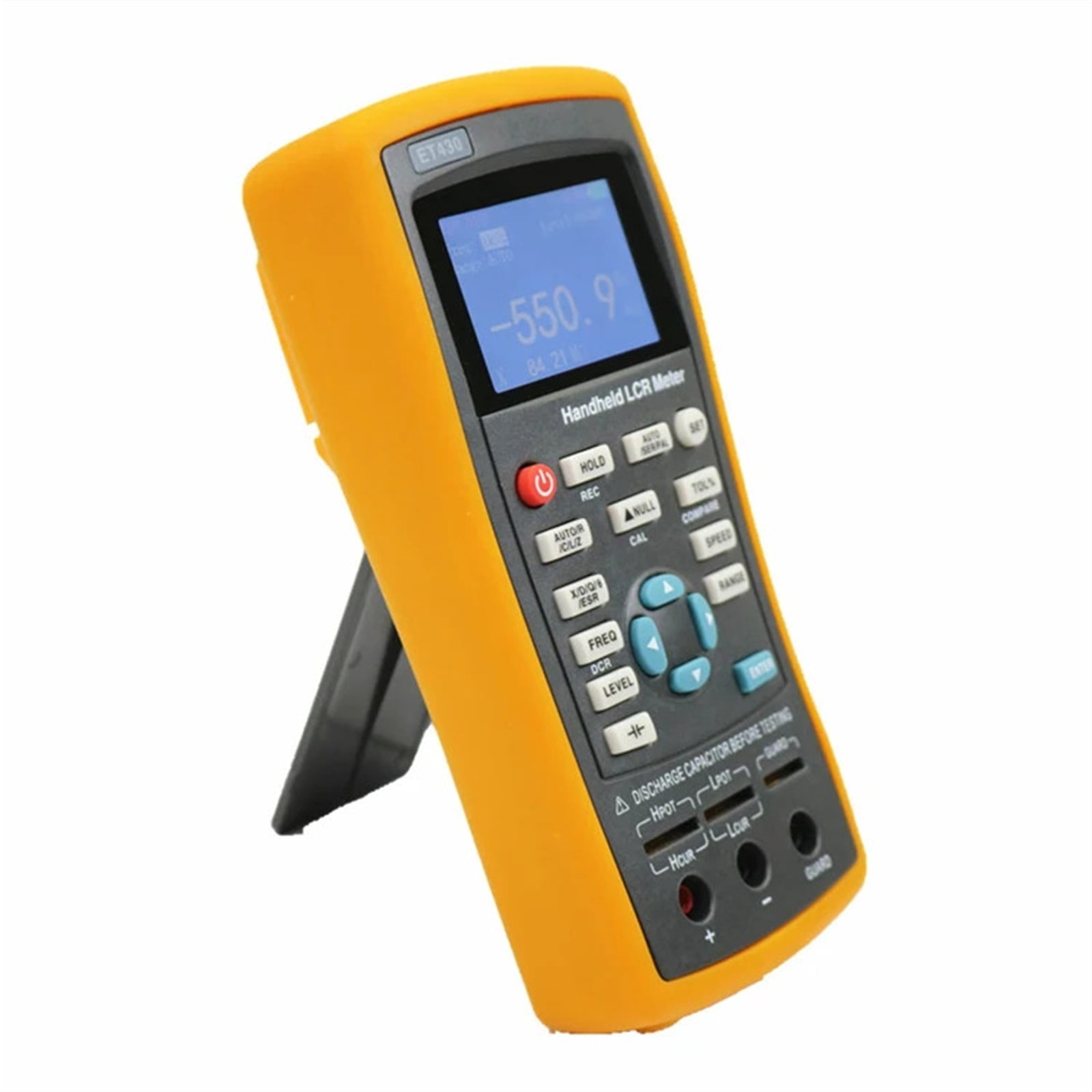 ET431 ET432 ET433 Adjustable Handheld LCR Digital Bridge Meter 100KHz ...
