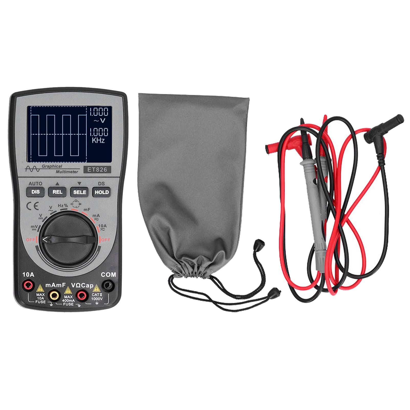 ET826 2 in 1 Automatic Range Multimeter Color Screen with Oscilloscope ...