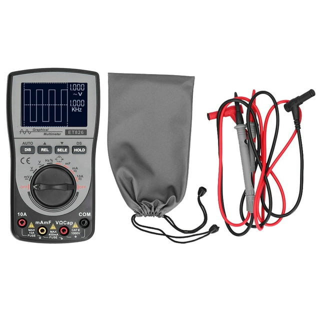 ET826 2 in 1 Automatic Range Multimeter Color Screen with Oscilloscope ...