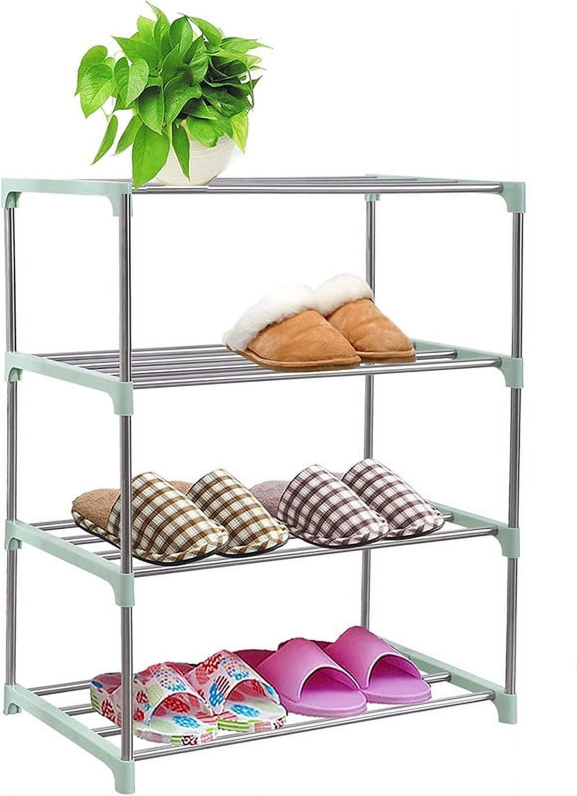 ETAOLINE 4-Tier Shoe Rack, Stackable Small Storage Organizer, Heavy ...