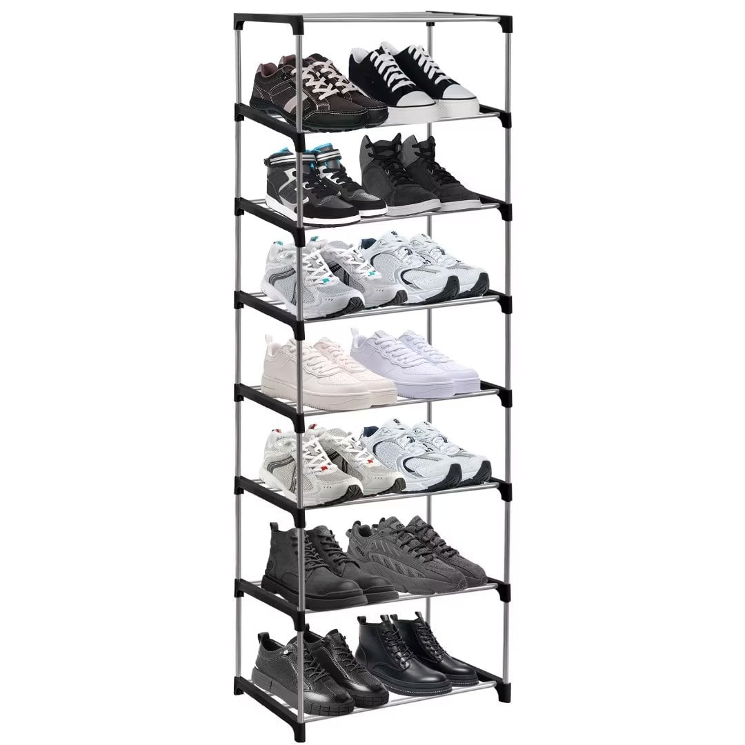 ETAOLINE 8-Tier Shoe Rack, Stackable Small Storage Organizer, Heavy ...