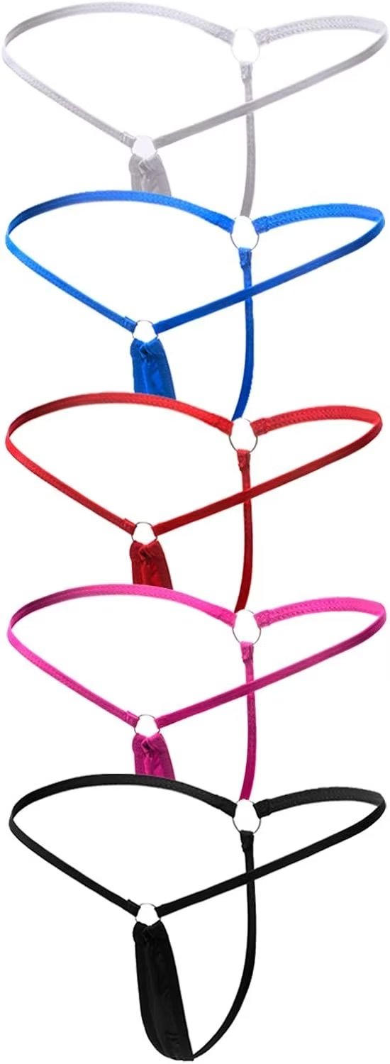 ETAOLINE Women's Low Rise Sexy Underwear Y-Back G-String Lingerie Thong ...