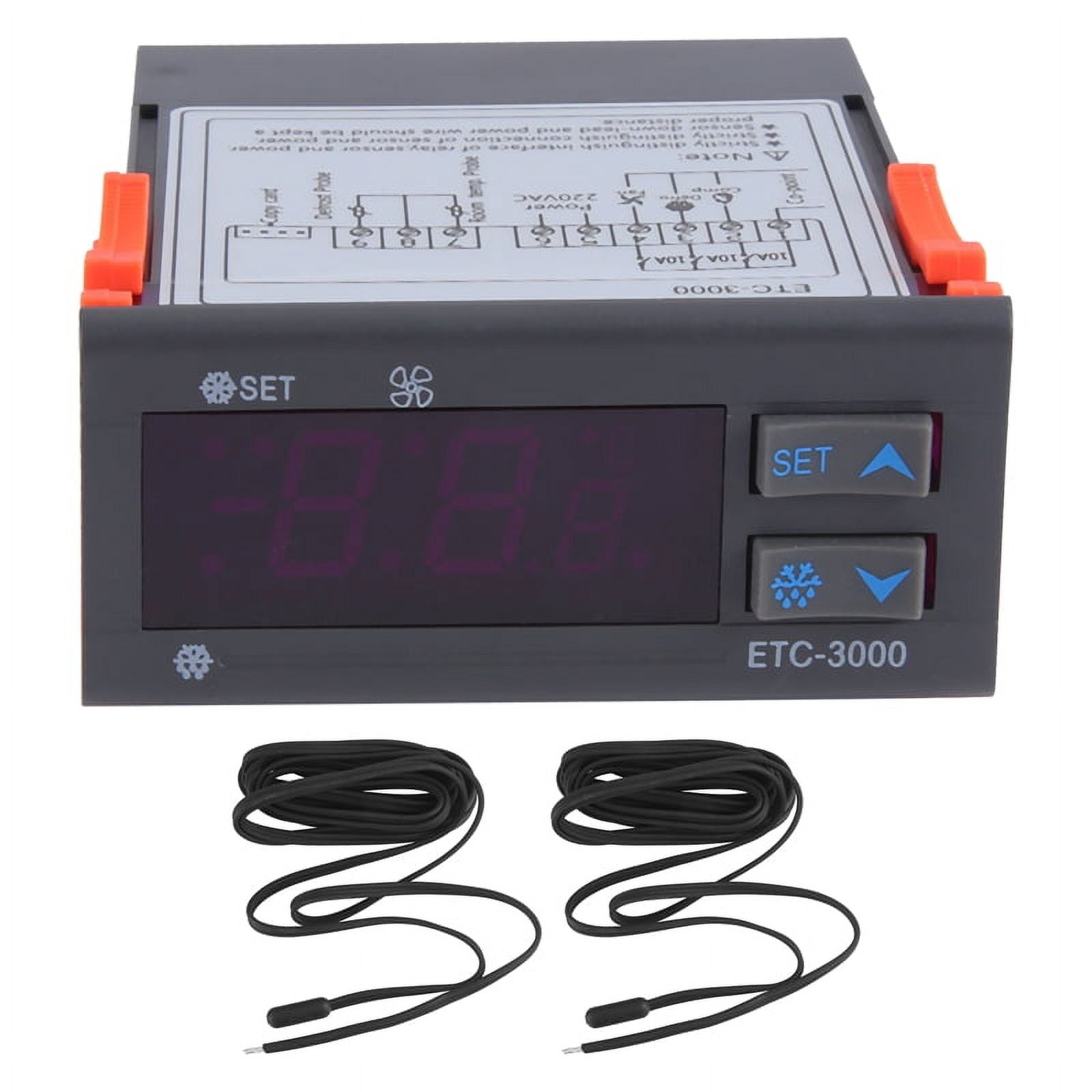 ETC-3000 Mini Temperature Controller Refrigerator Thermostat Regulator Thermoregulator Dual ...