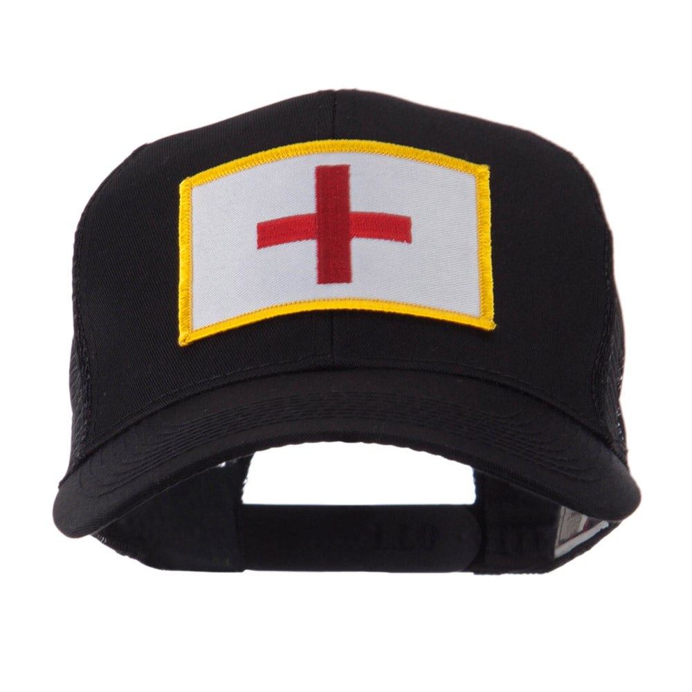 ETC Embroidered Military Patched Mesh Cap - Cross OSFM - Walmart.com