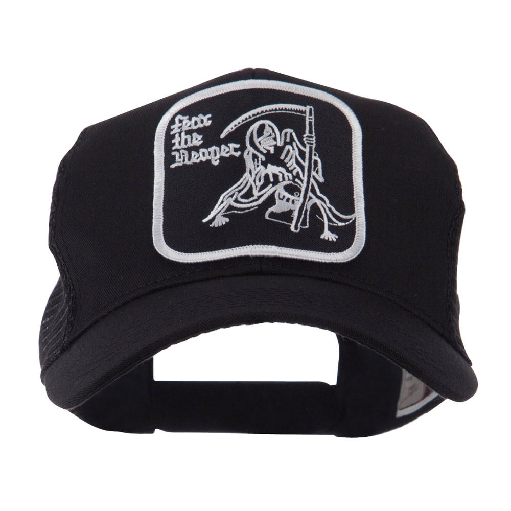 ETC Embroidered Military Patched Mesh Cap - Fear OSFM - Walmart.com