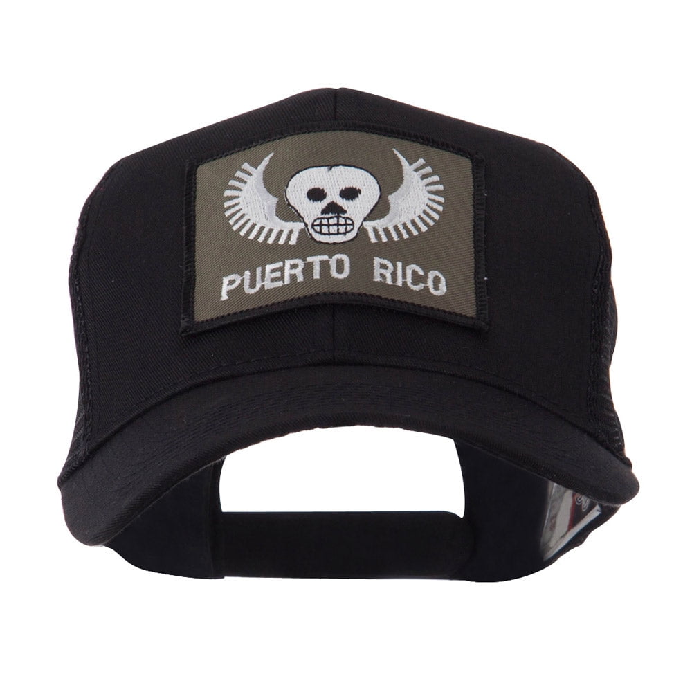 ETC Embroidered Military Patched Mesh Cap - Skull OSFM - Walmart.com