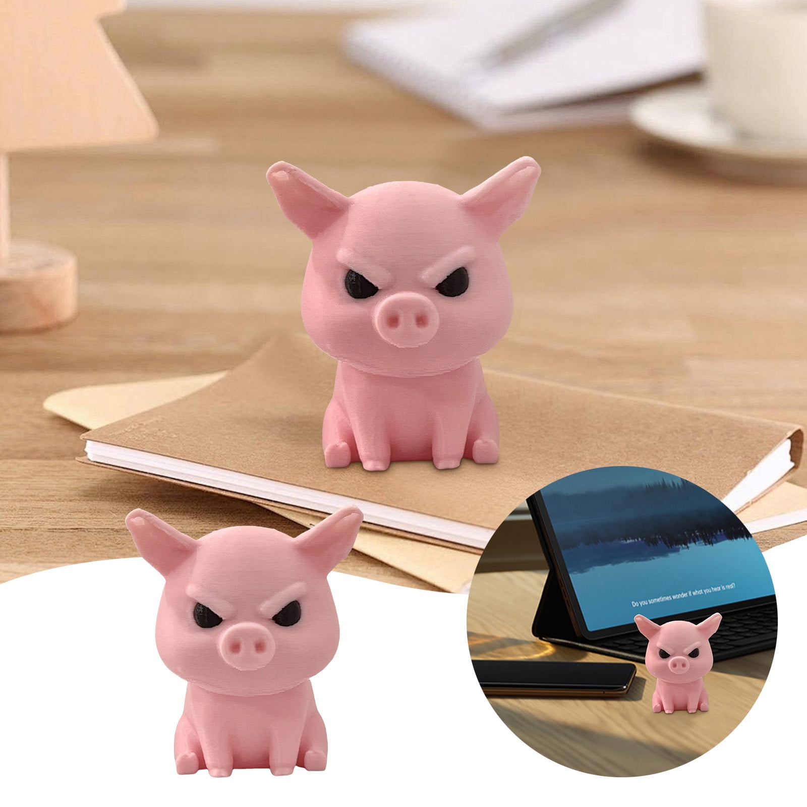 ETCONEN Angry pig Toy,Angry pig Plush Interesting Backpack Pendant ...