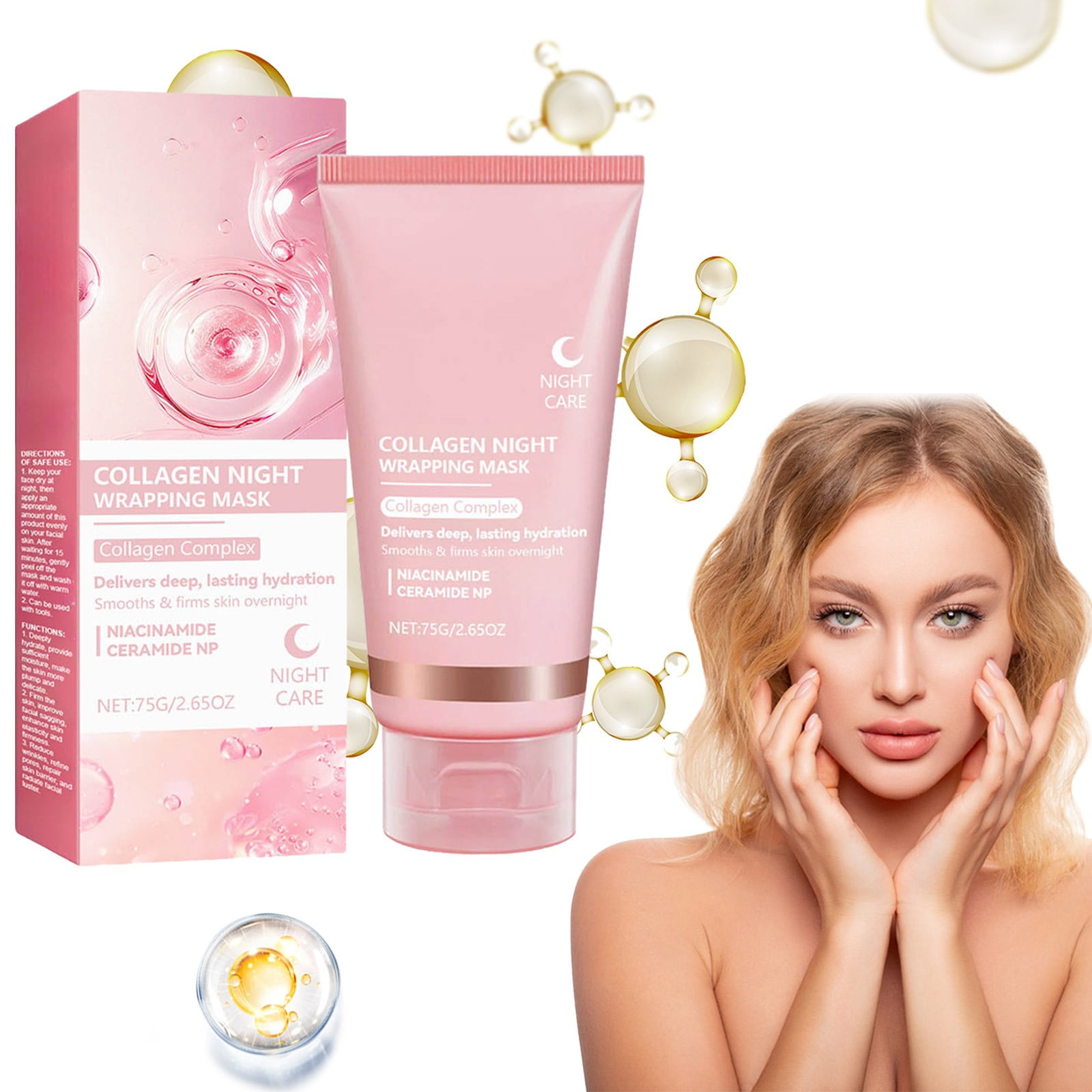 ETCONEN Collagen Night Wrapping Mask, Collagen Overnight Peel Off ...