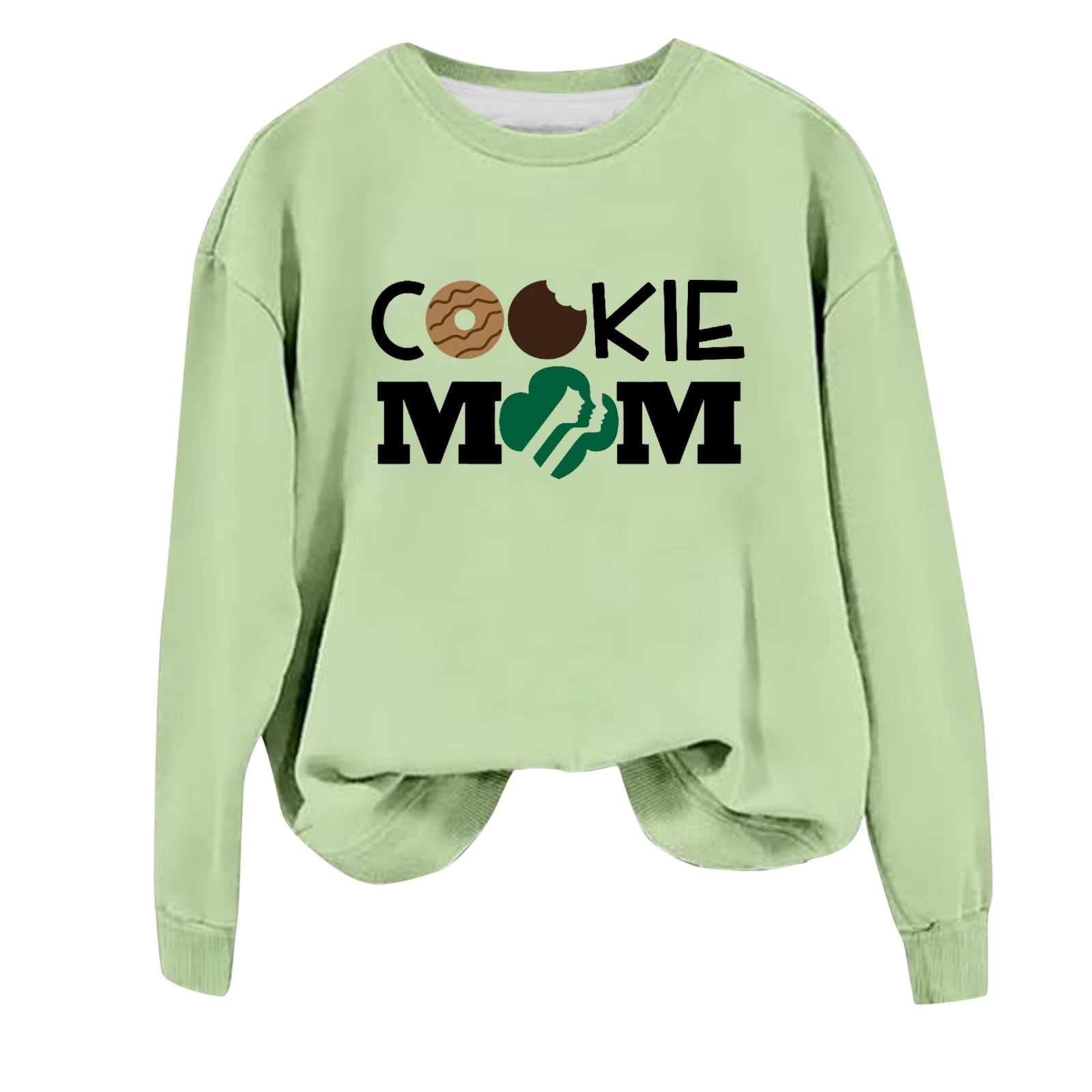ETCONEN Crew Neck Sweatshirts For Women Casual Long Sleeve Fun Cookie ...