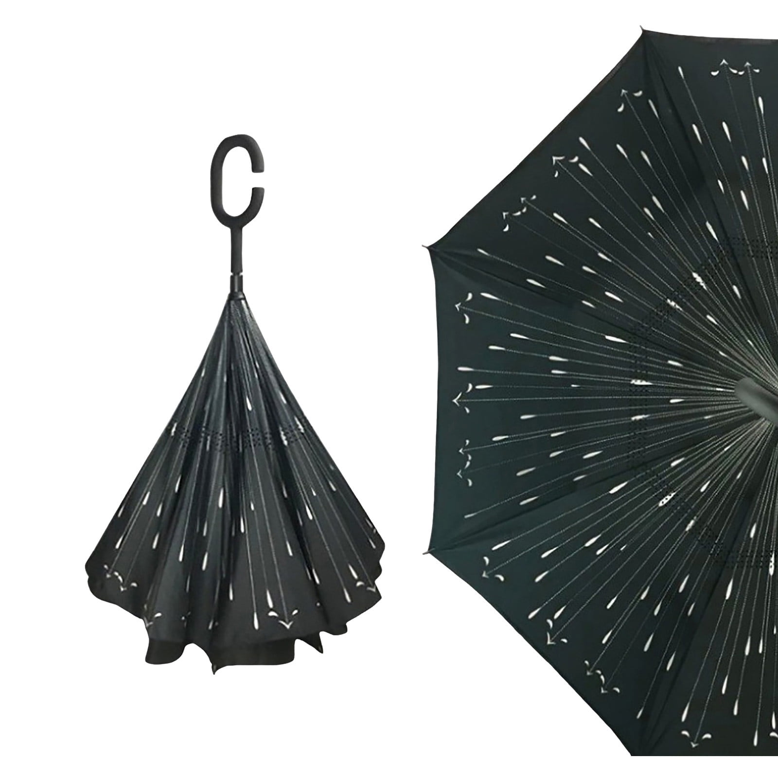 ETCONEN Inverted Reverse Upside Down Umbrella, Extra Large Double ...