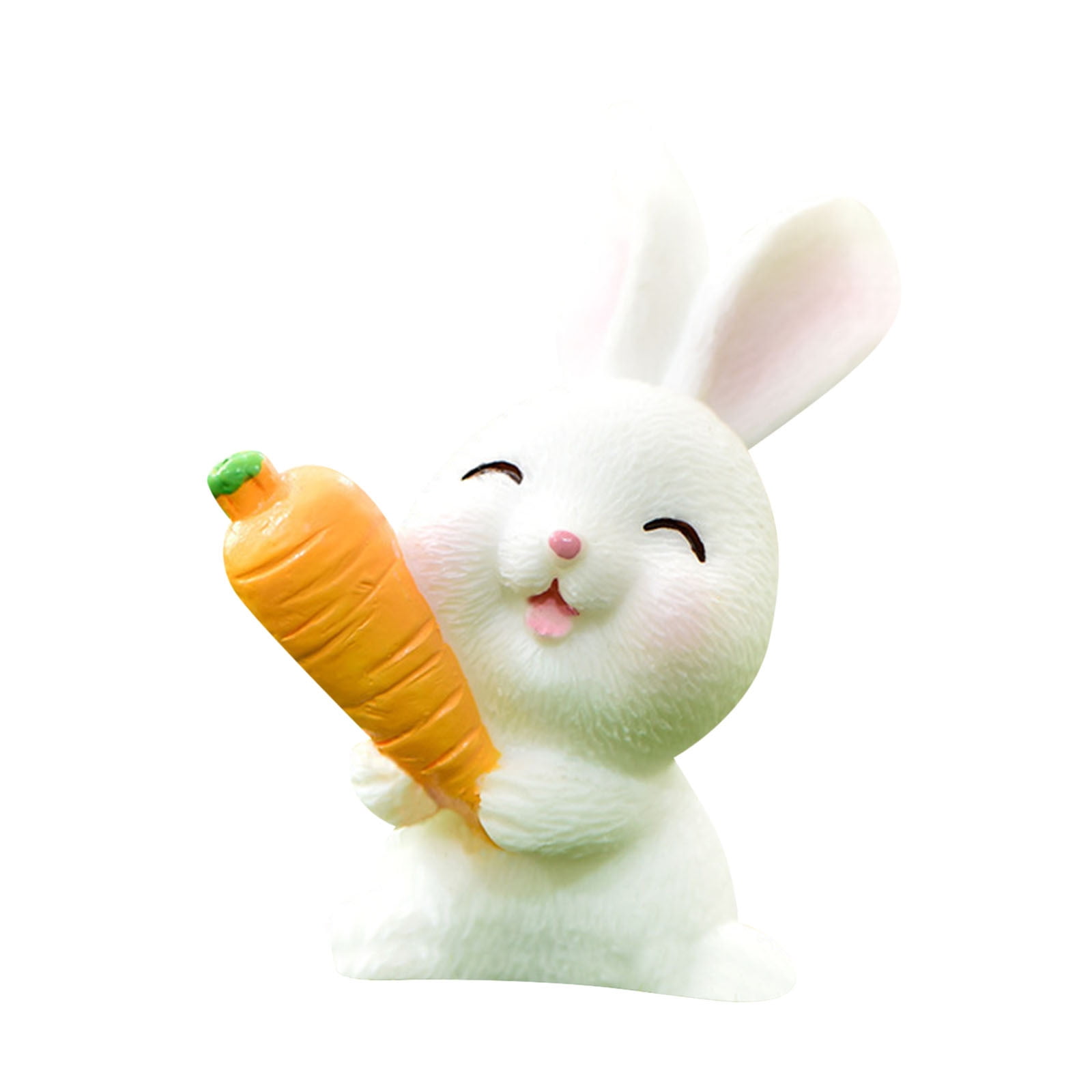 ETCONEN Rabbit Figures Cake Topper Easter Mini Bunny Cupcake Toppers ...