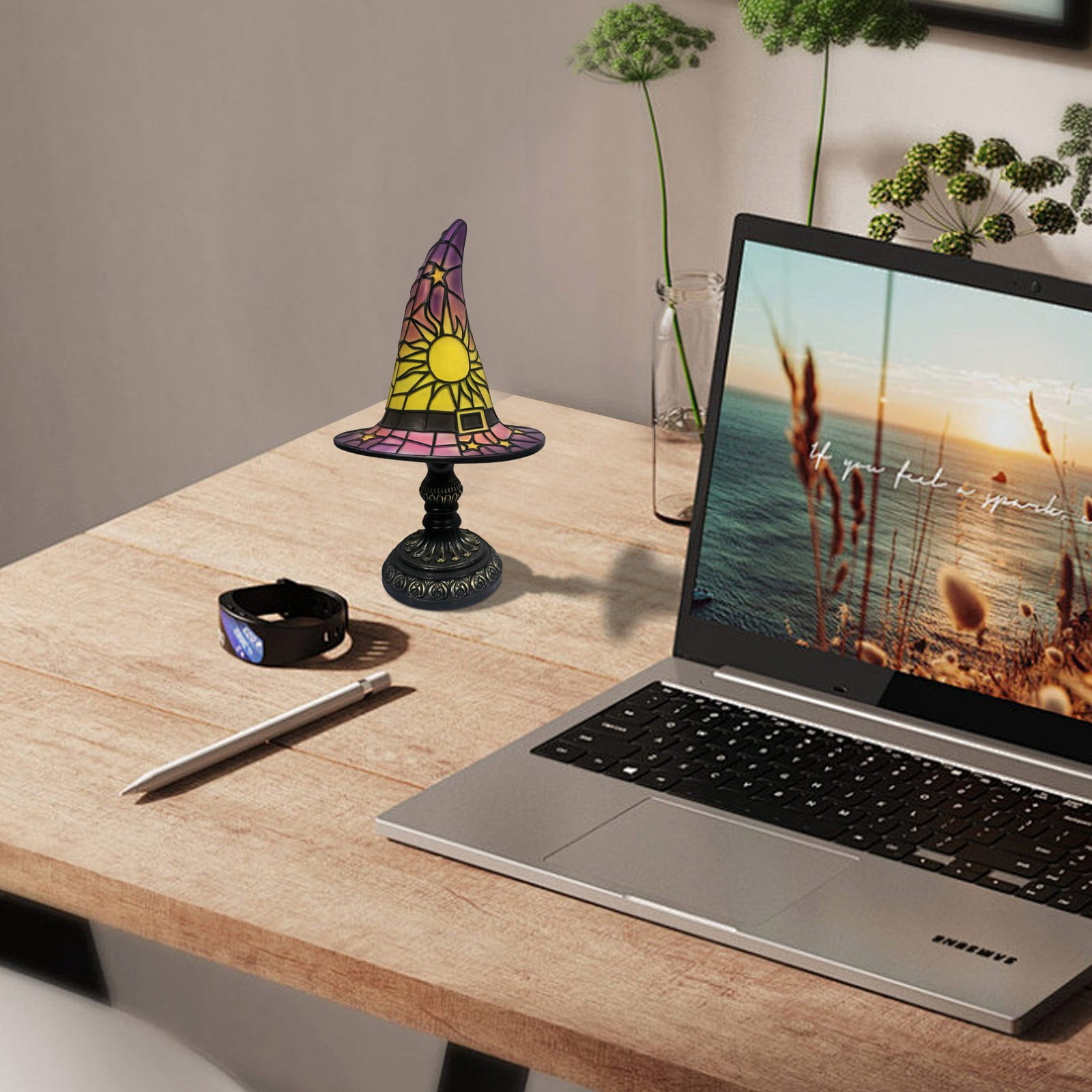 ETCONEN Witch Hat Lights Neon Signs,Battery Operated LED Wizard Hat ...