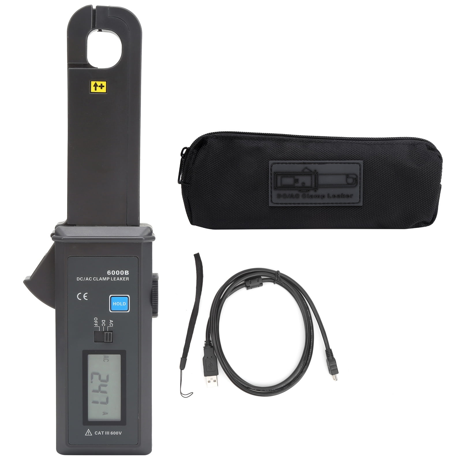 ETCR6000B AC DC Leakage Current Clamp Meter 0mA-60.0A Non Contact ...