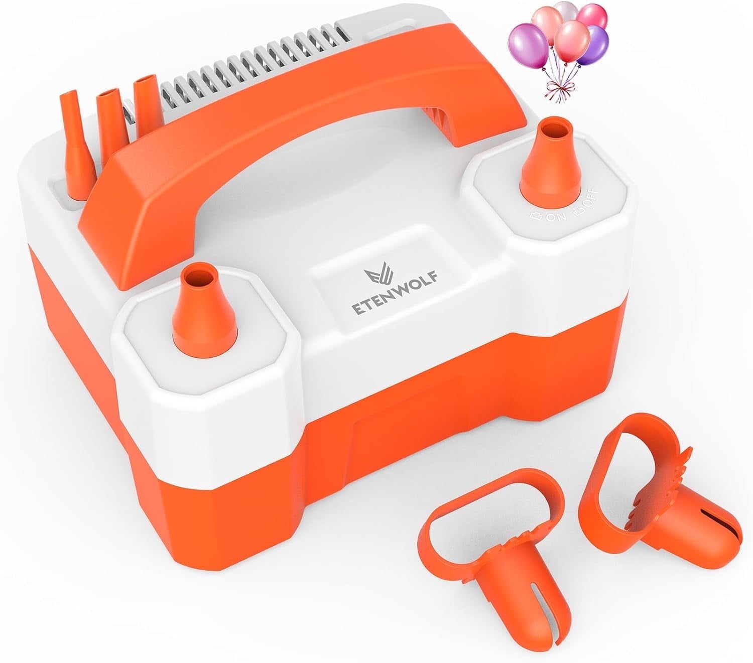 ETENWOLF Balloon Pump Electric for Balloons with 2 Nozzles 110V 550W ...