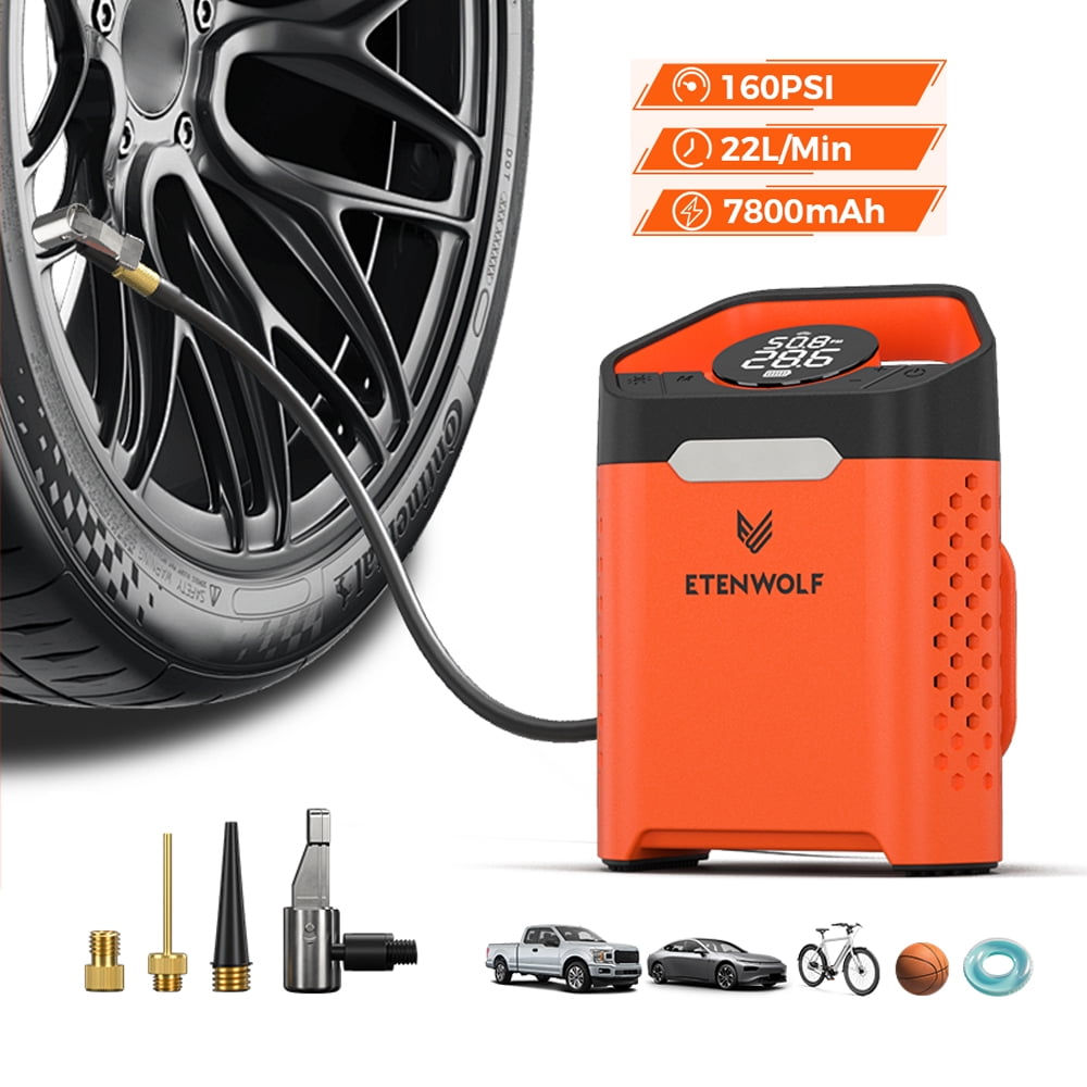 ETENWOLF Tire Inflator Portable Air Compressor, 1 Min Fast Inflation ...